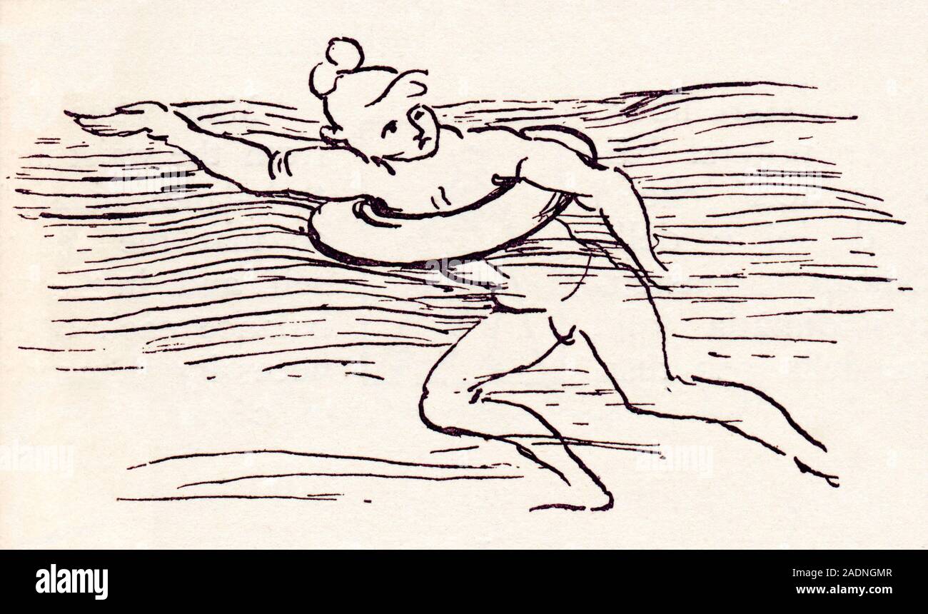 Da Vinci's lifebuoy. Drawing by Leonardo da Vinci (1452-1519) of a ...