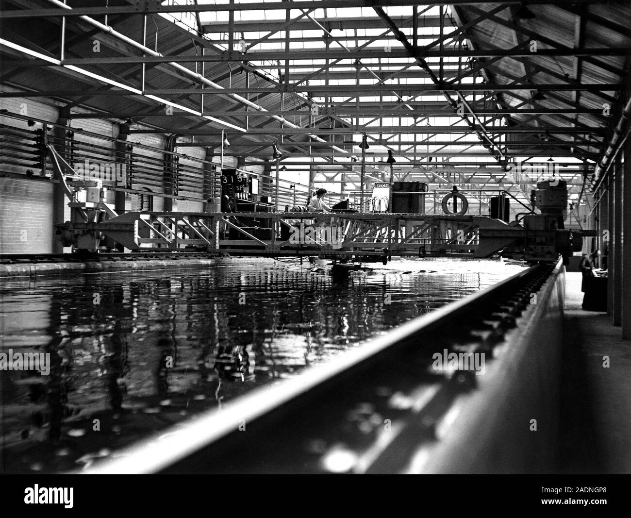 Model ship testing tank. This is Number 1 Ship Tank in the Ship ...