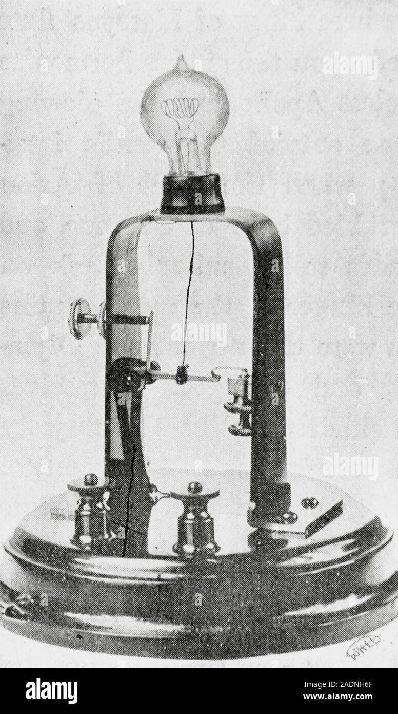 Electric lamp. The first electric lamp with a light bulb. It was ...