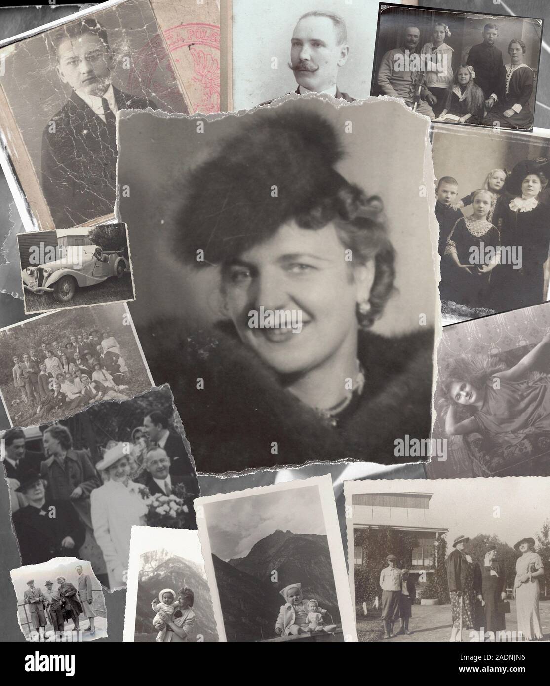 Family photographs. Collection of historical photographs of generations ...