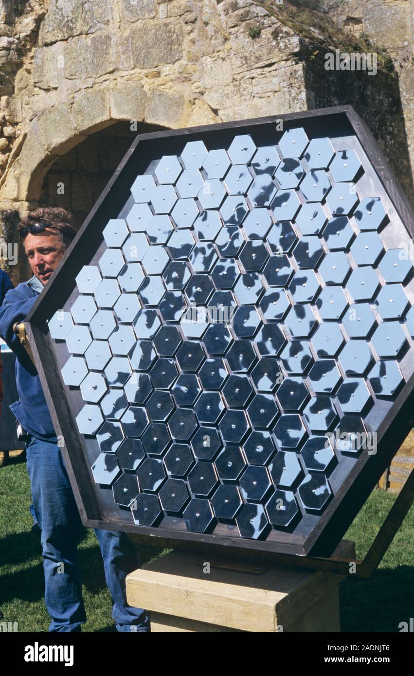 Archimedes's Death Ray. Array of mirrors being used to reconstruct the ...