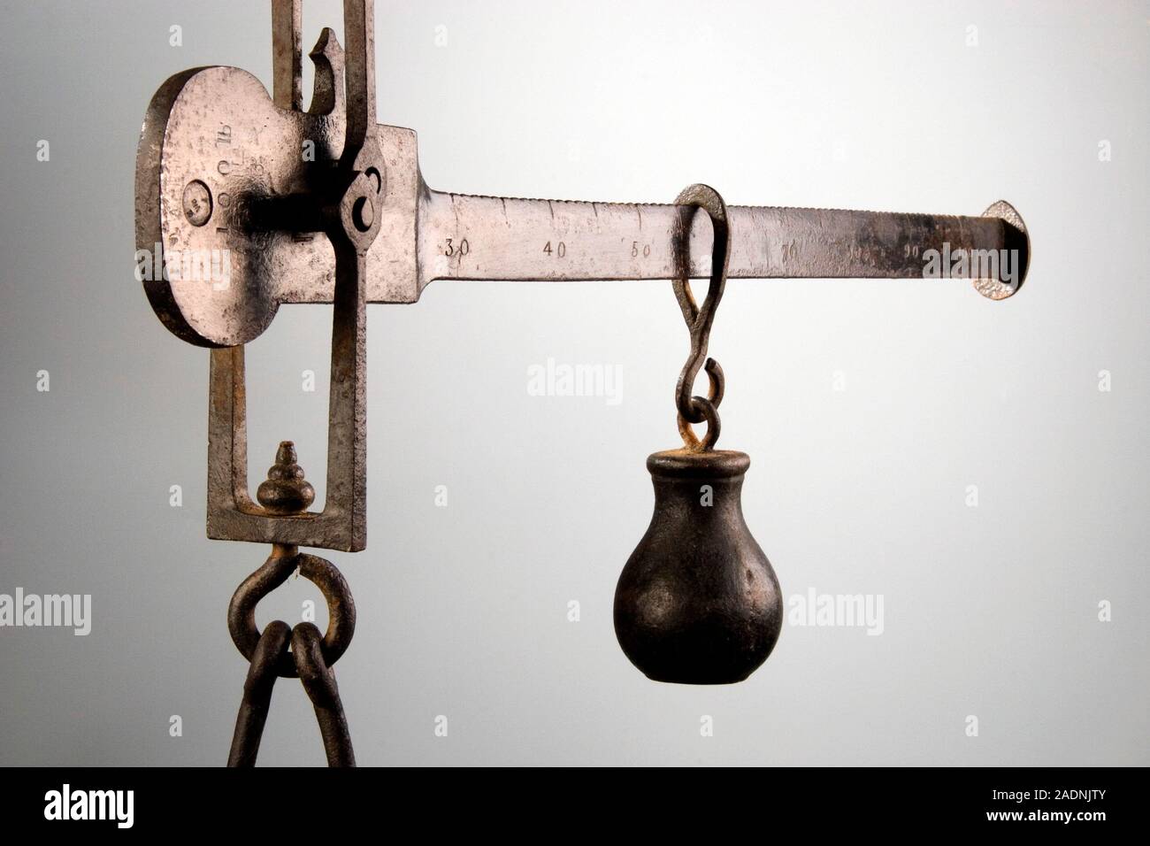 Steelyard balance. This instrument was used to weigh sacks of grain and ...