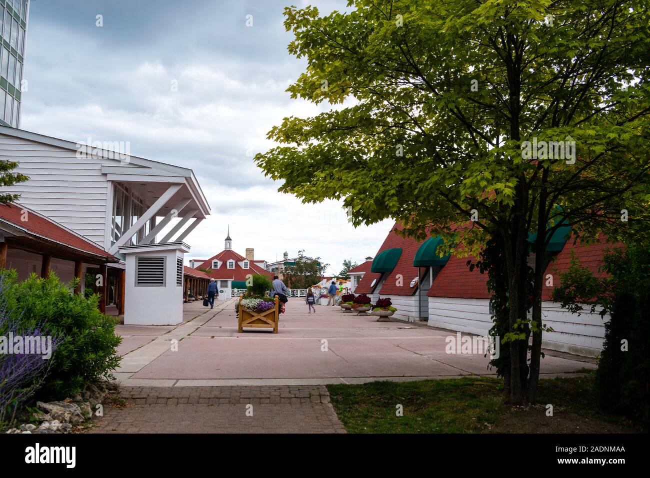 View of the Mission Point Resort, Mackinac Island, Michigan, USA Stock ...