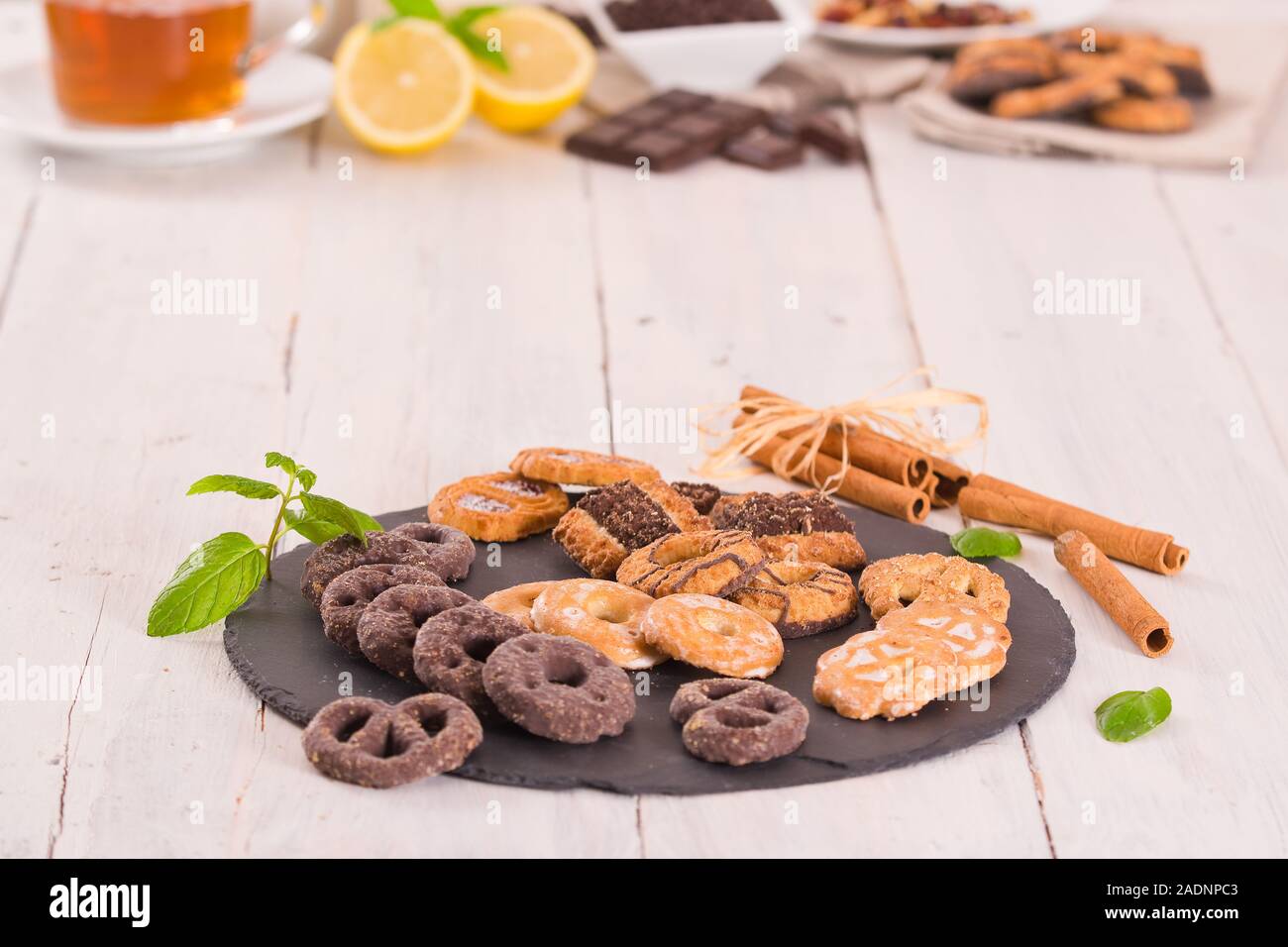 Shortcrust pastry biscuits Stock Photo - Alamy