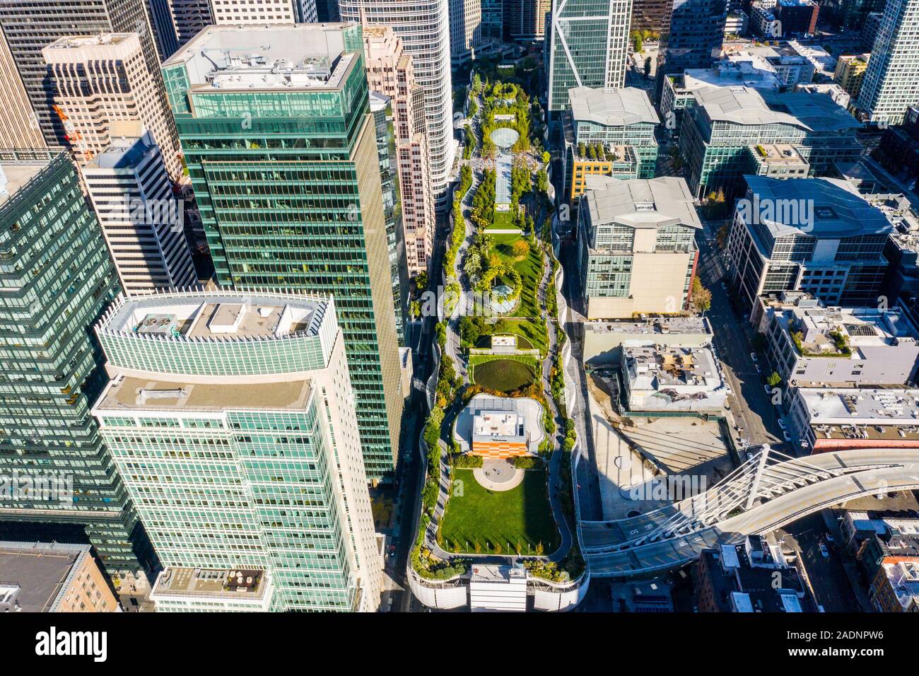 Salesforce Park, Transbay Transit Center, San Francisco, CA, USA Stock ...