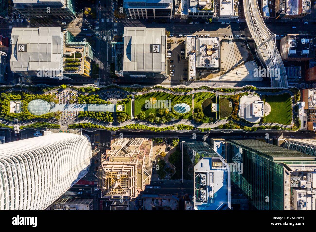 Salesforce Park, Transbay Transit Center, San Francisco, CA, USA Stock ...