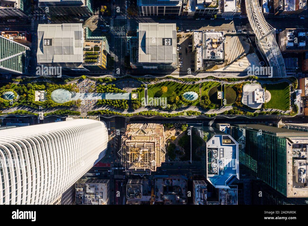Salesforce Park, Transbay Transit Center, San Francisco, CA, USA Stock ...