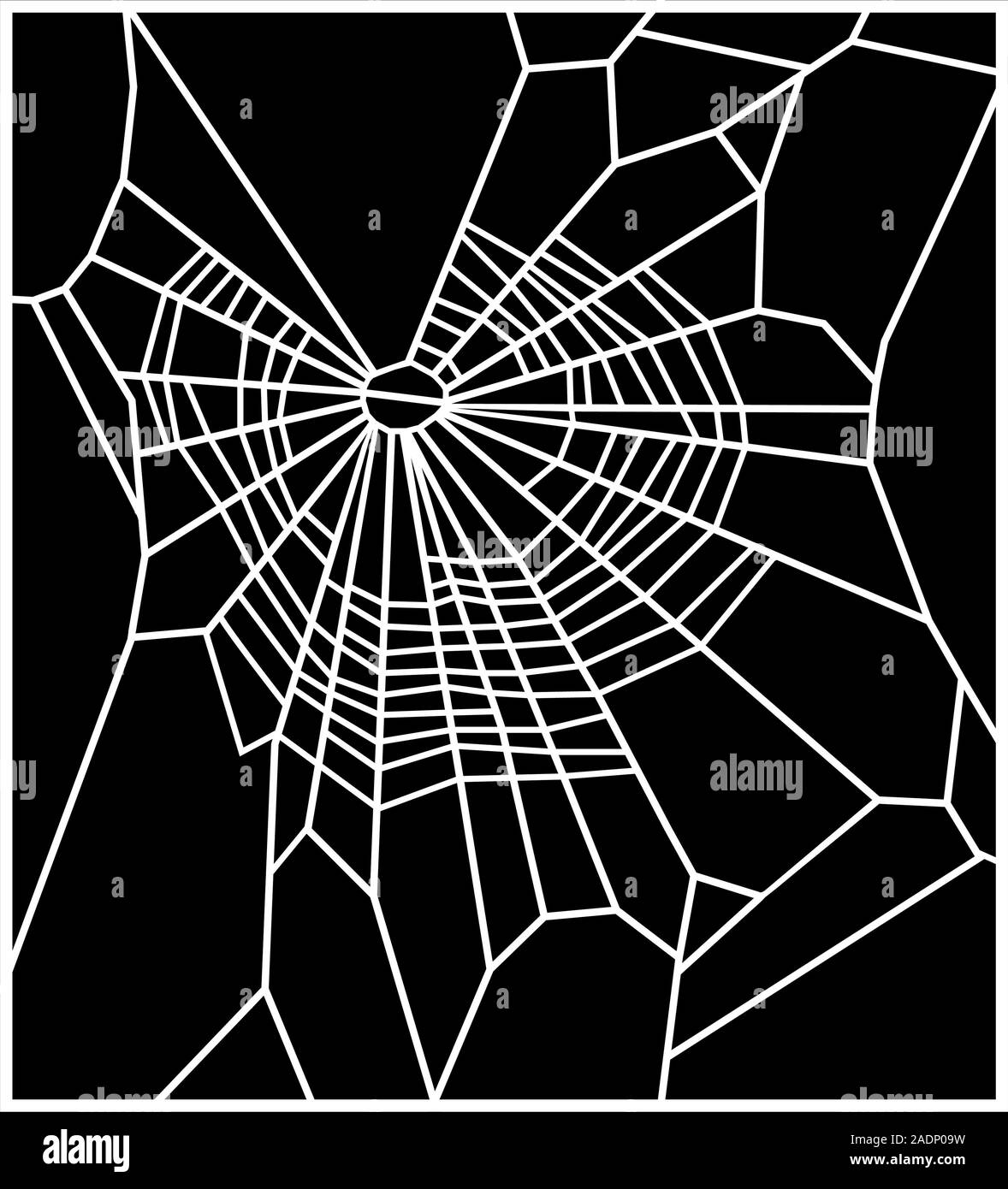 Effect of marijuana on spiders. Computer artwork of the orb web of a ...