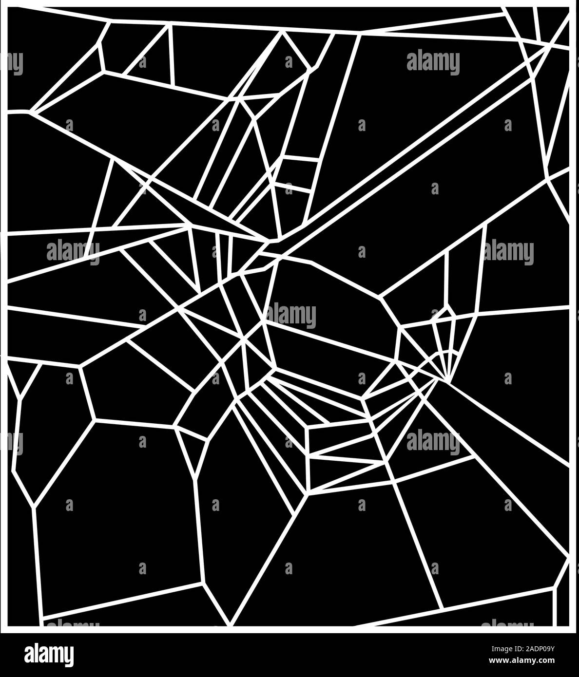Effect of caffeine on spiders. Computer artwork of the orb web of a ...