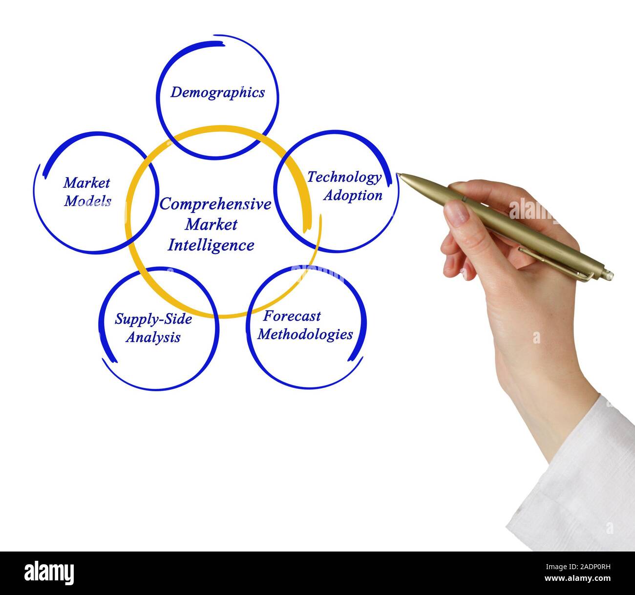 Diagram of Comprehensive Market Intelligence Stock Photo - Alamy