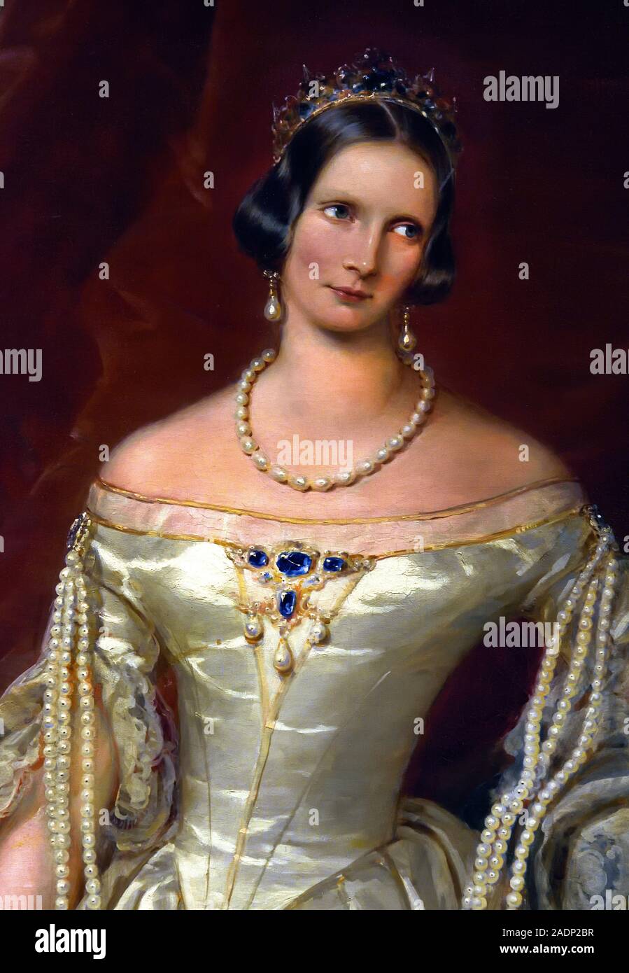 Empress Alexandra Feodorovna Of Russia Wearing Russian