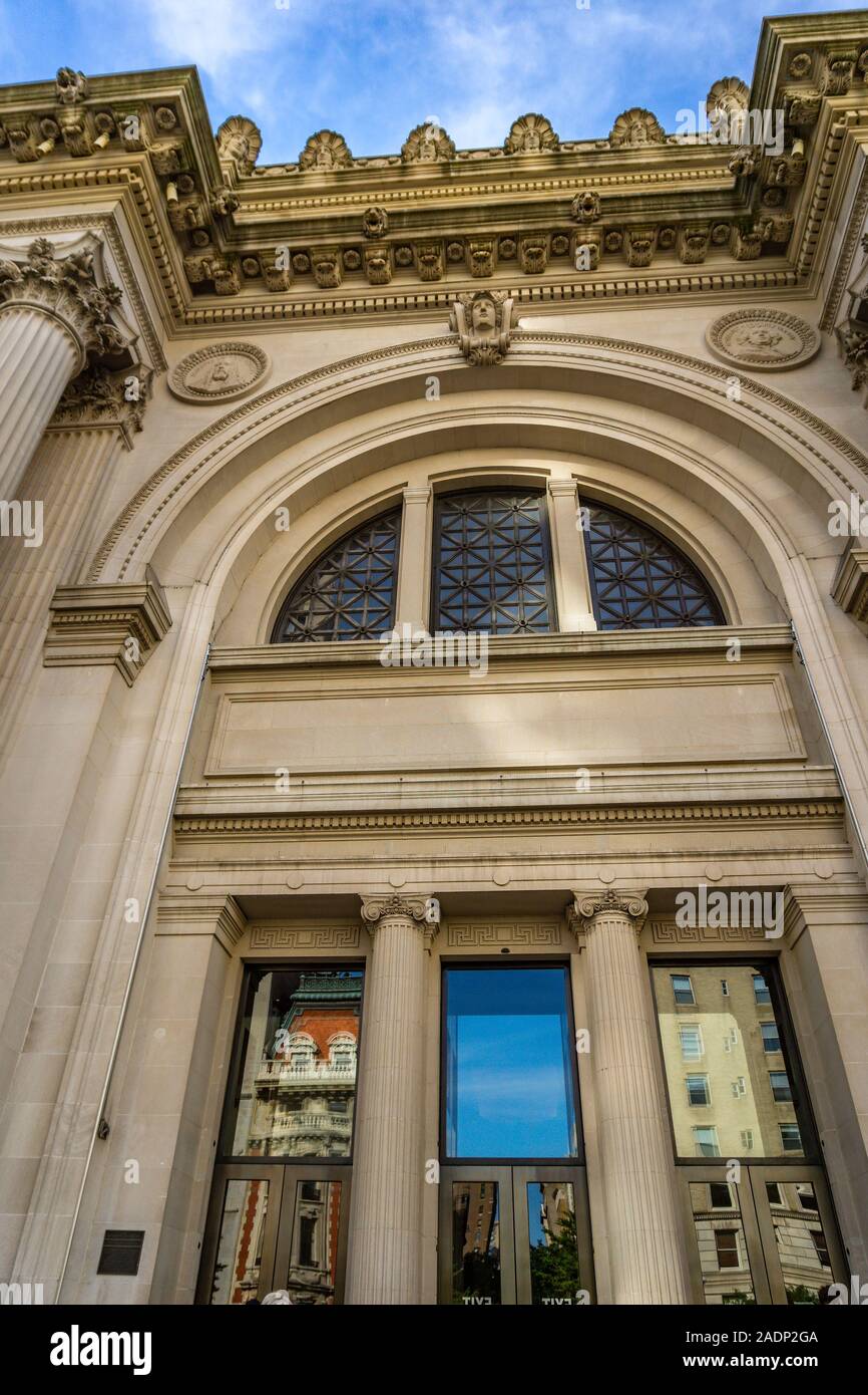 Parts of the exterior facade of the Metropolitan Museum of Art in New ...