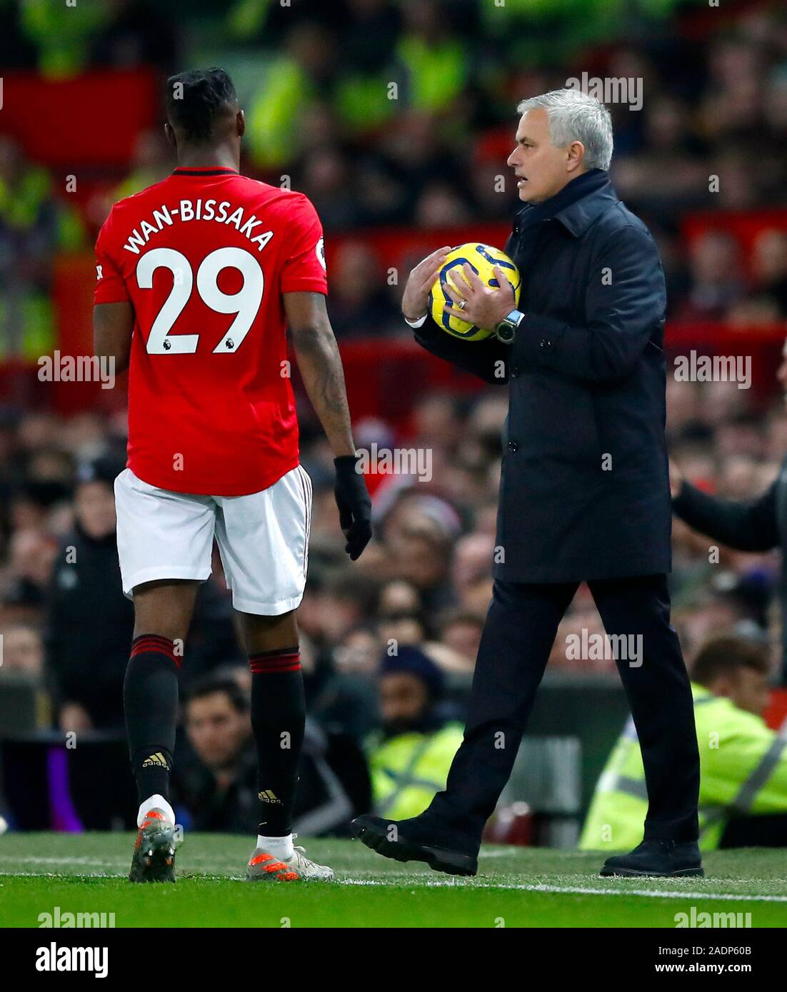 Tottenham Hotspur manager Jose Mourinho with the ball during the ...