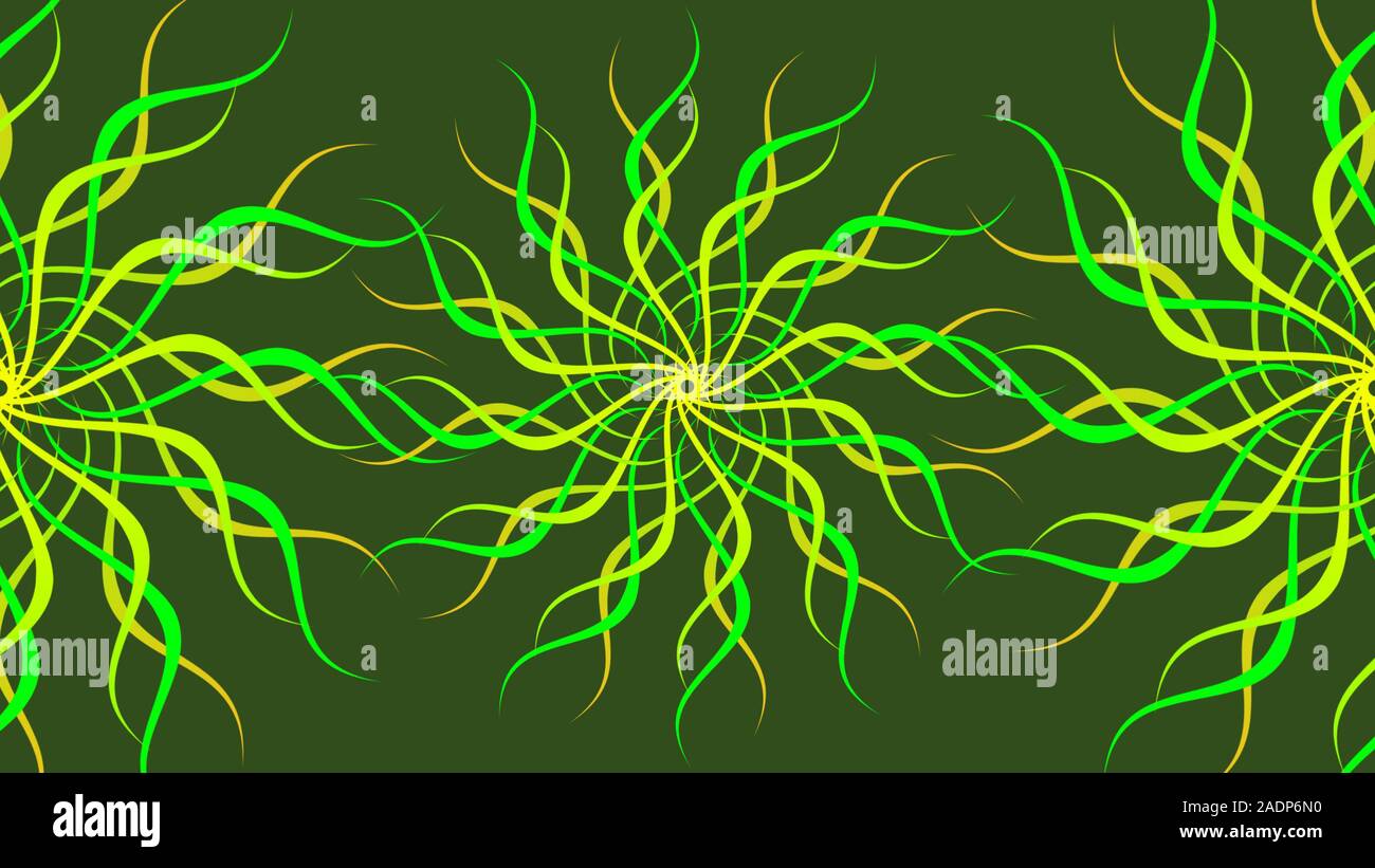 Green rotating patterned colorful spiral, Abstract waves background ...