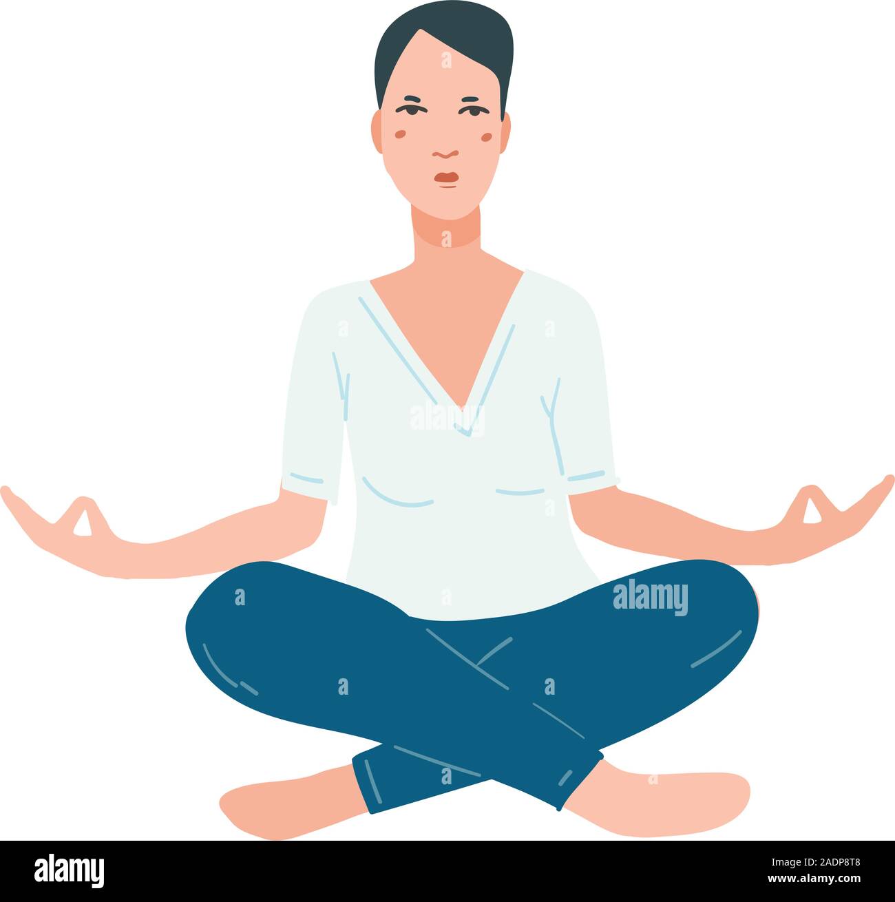 Meditative active Cut Out Stock Images & Pictures - Alamy