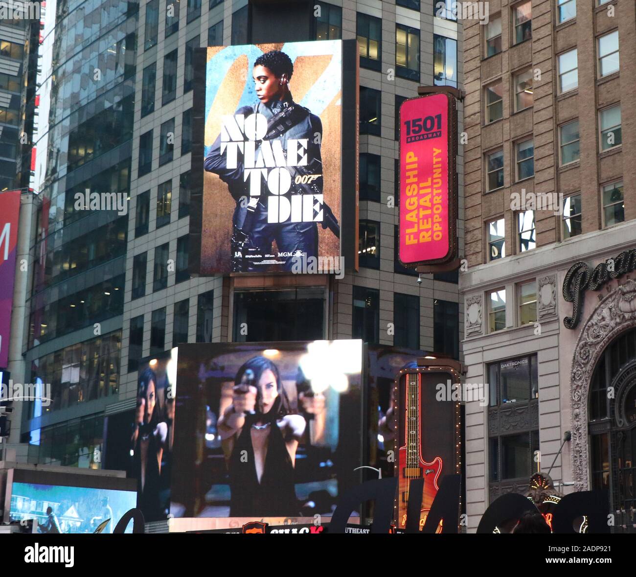 New York, NY, USA. 04th Dec, 2019. Times Square branded for the trailer ...