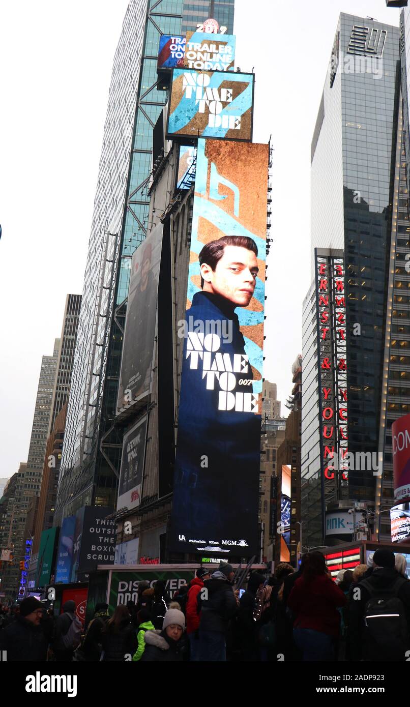 New York, NY, USA. 04th Dec, 2019. Times Square branded for the trailer ...