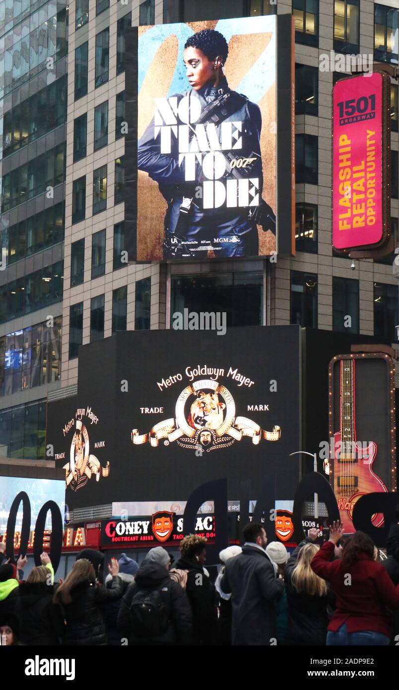 New York, NY, USA. 04th Dec, 2019. Times Square branded for the trailer ...