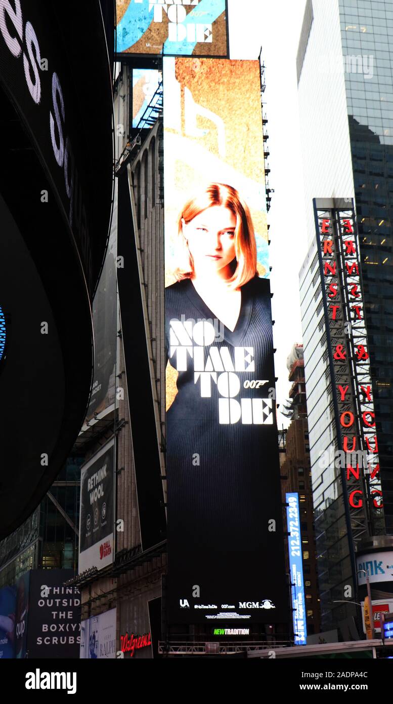 New York, NY, USA. 04th Dec, 2019. Times Square branded for the trailer ...