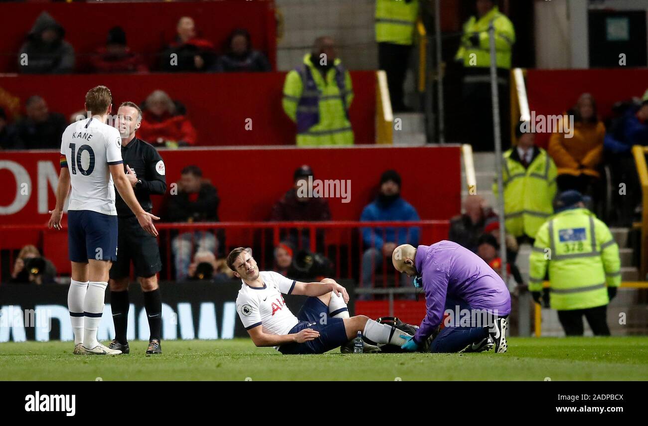 Tottenham Hotspur's Harry Winks receives medical attention during the ...