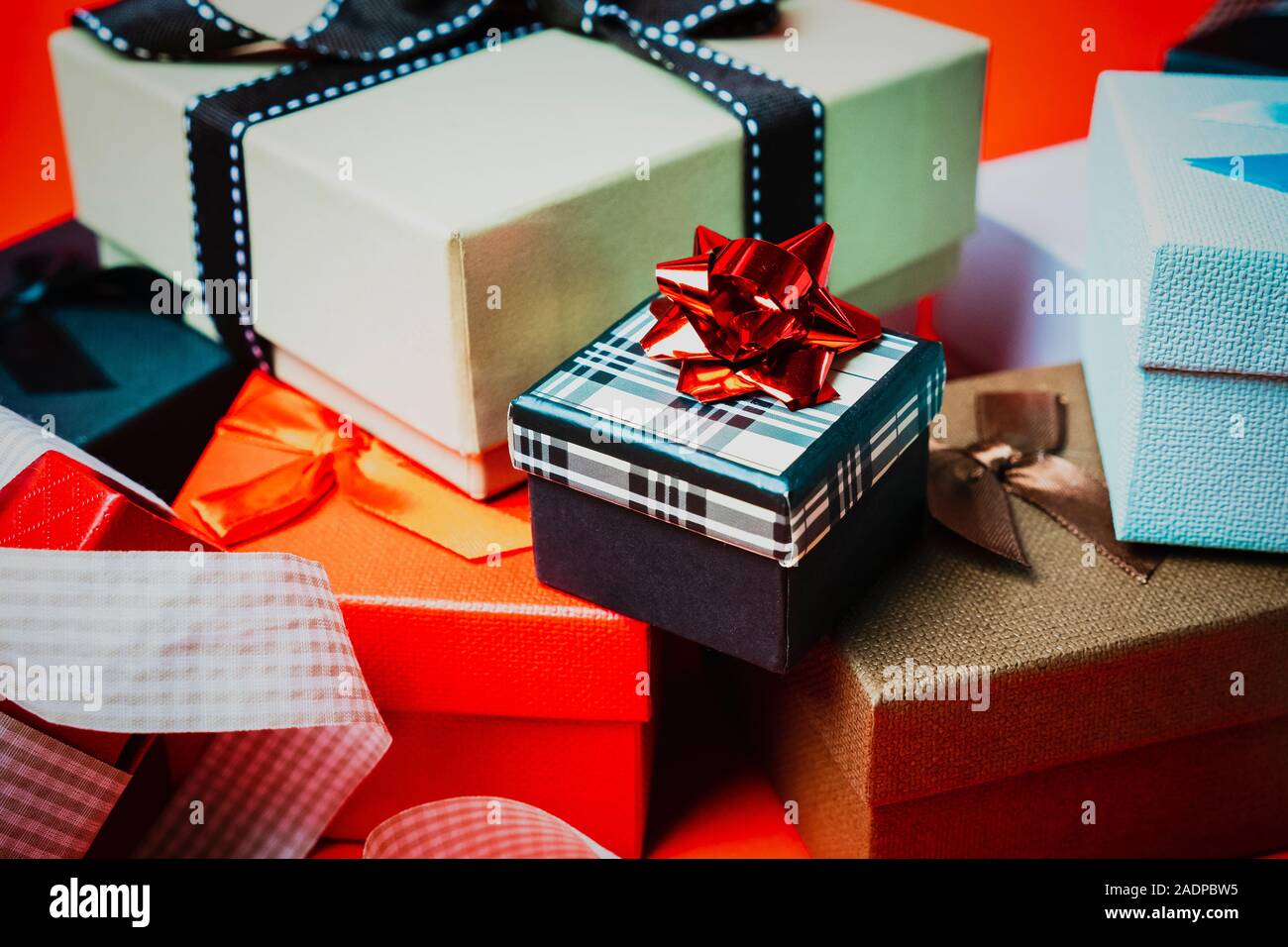 Set different gift boxes hi-res stock photography and images - Alamy