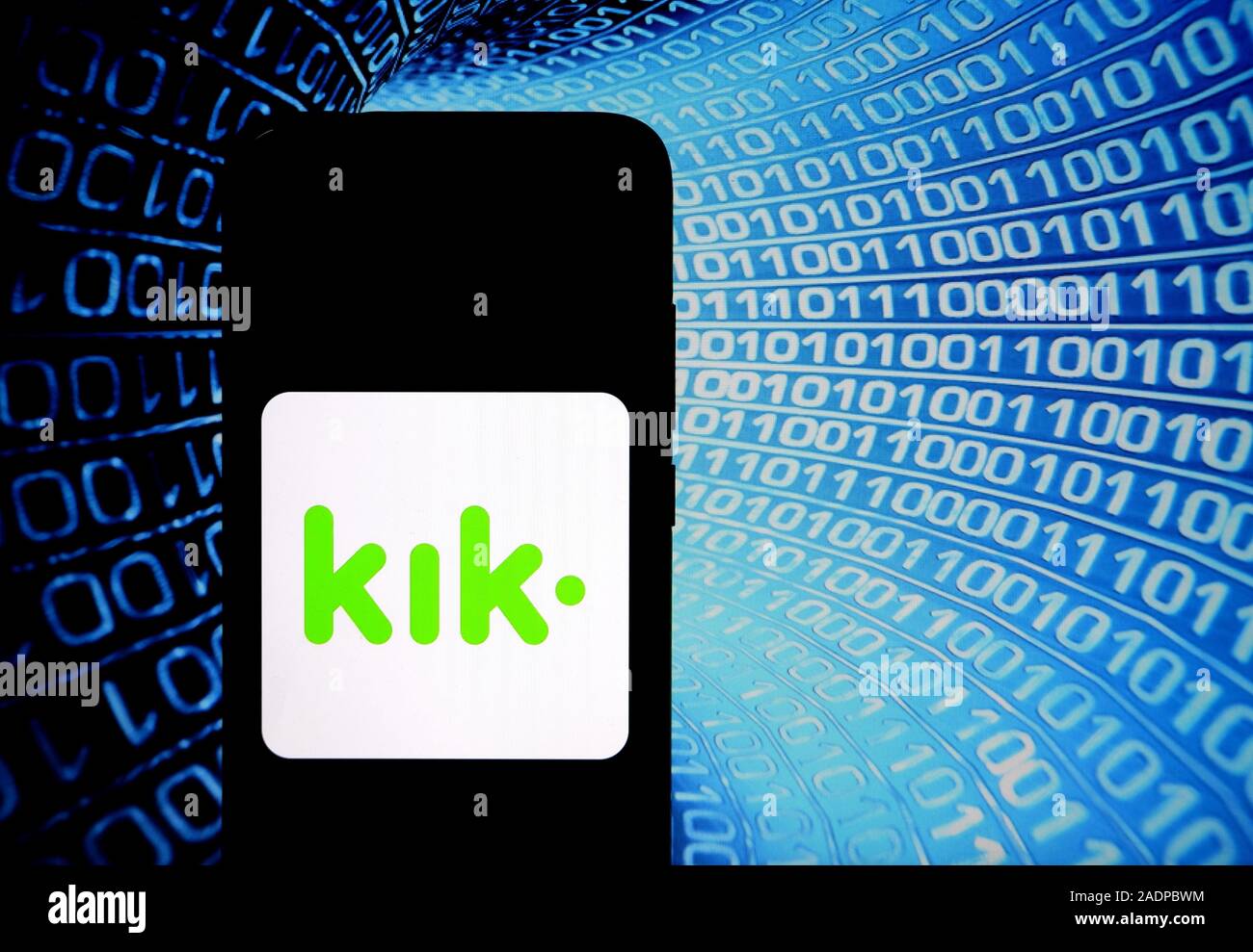 India. 4th Dec, 2019. In this photo illustration a popular messenger ...