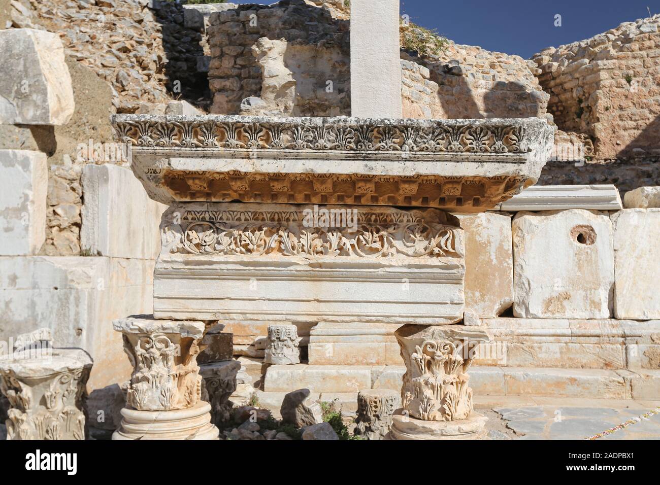 Ruins in Ephesus Ancient City in Izmir, Turkey Stock Photo - Alamy