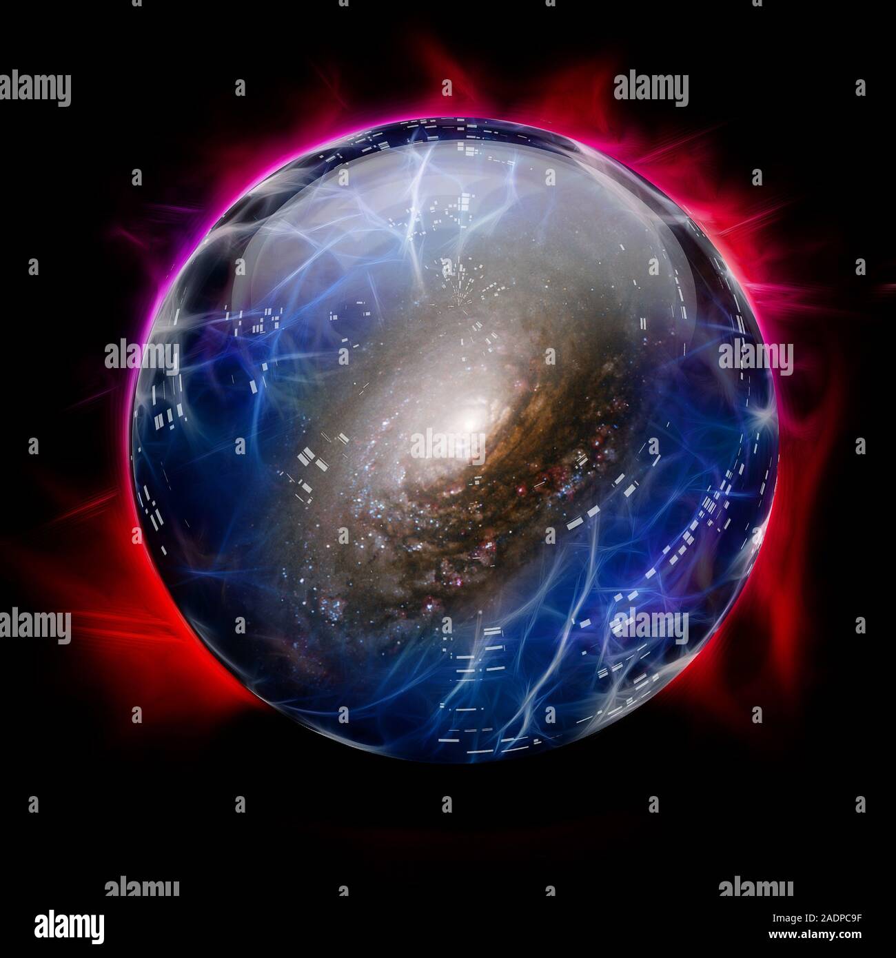 Galaxy inside The Crystal Ball Stock Photo - Alamy