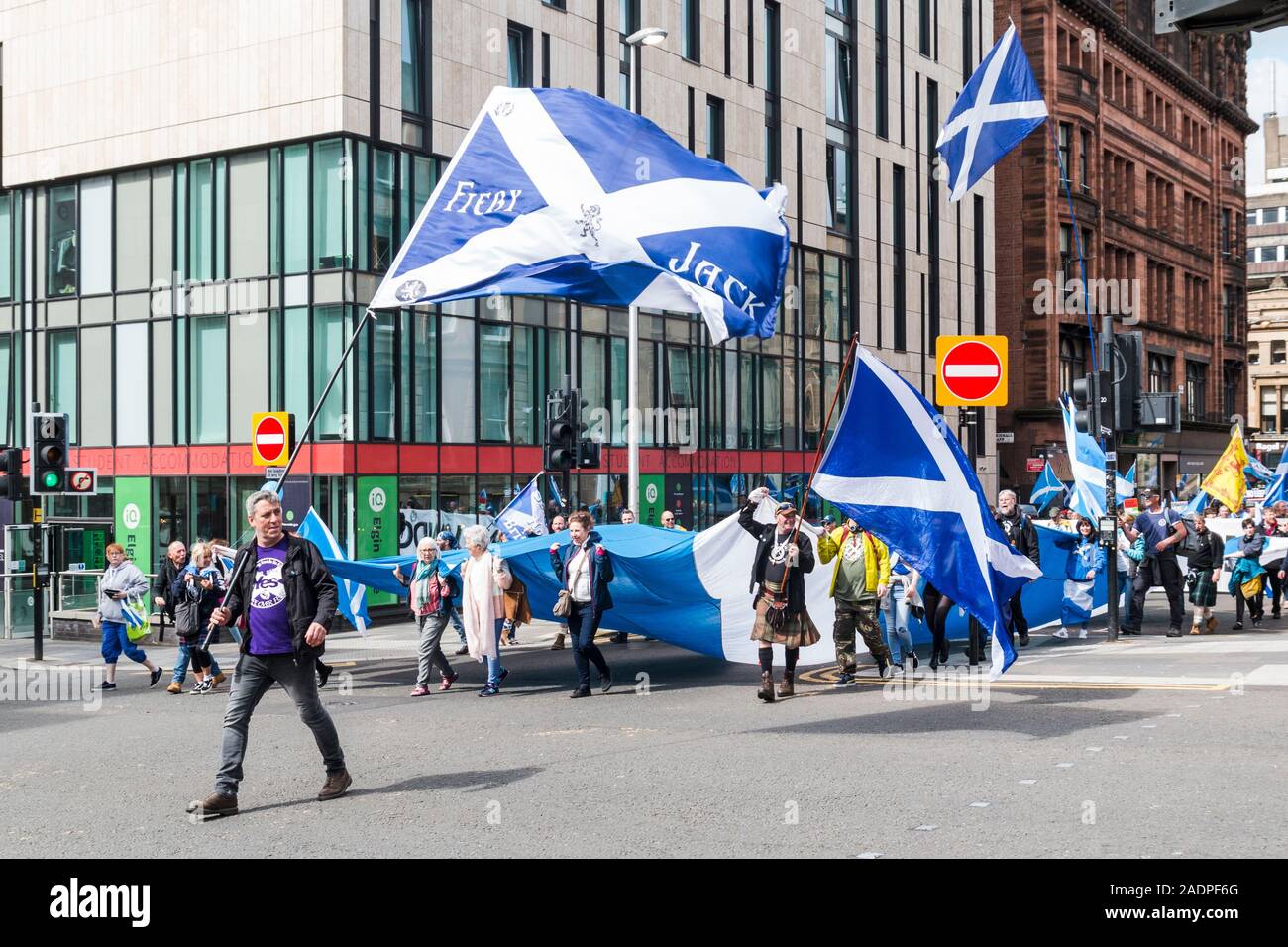 Glasgow, Scotland / United Kingdom - 04.05.2019: Scottish independence ...