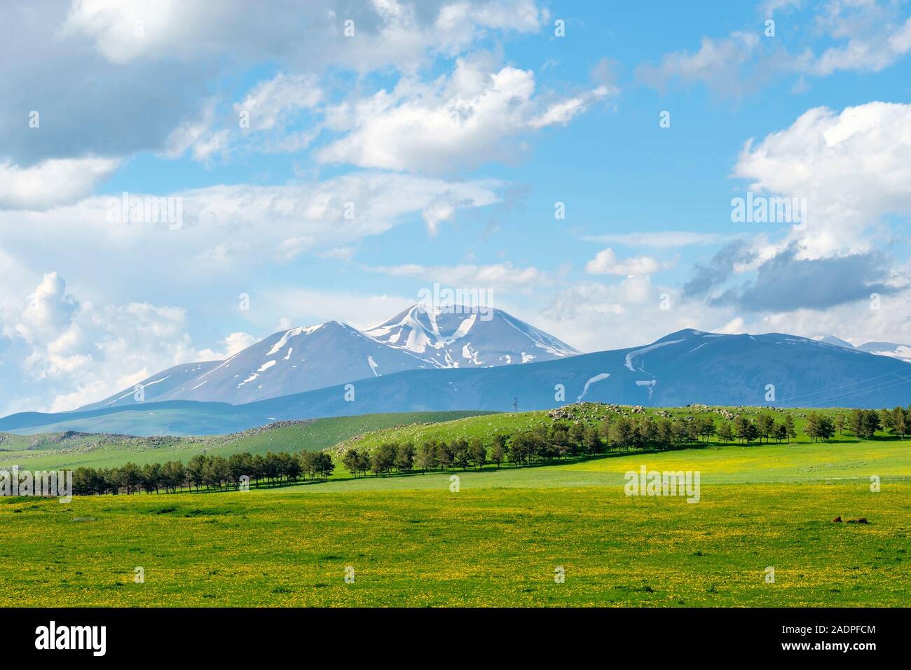 View towards Didi Abuli Mountain in the Lesser Caucasus Range ...