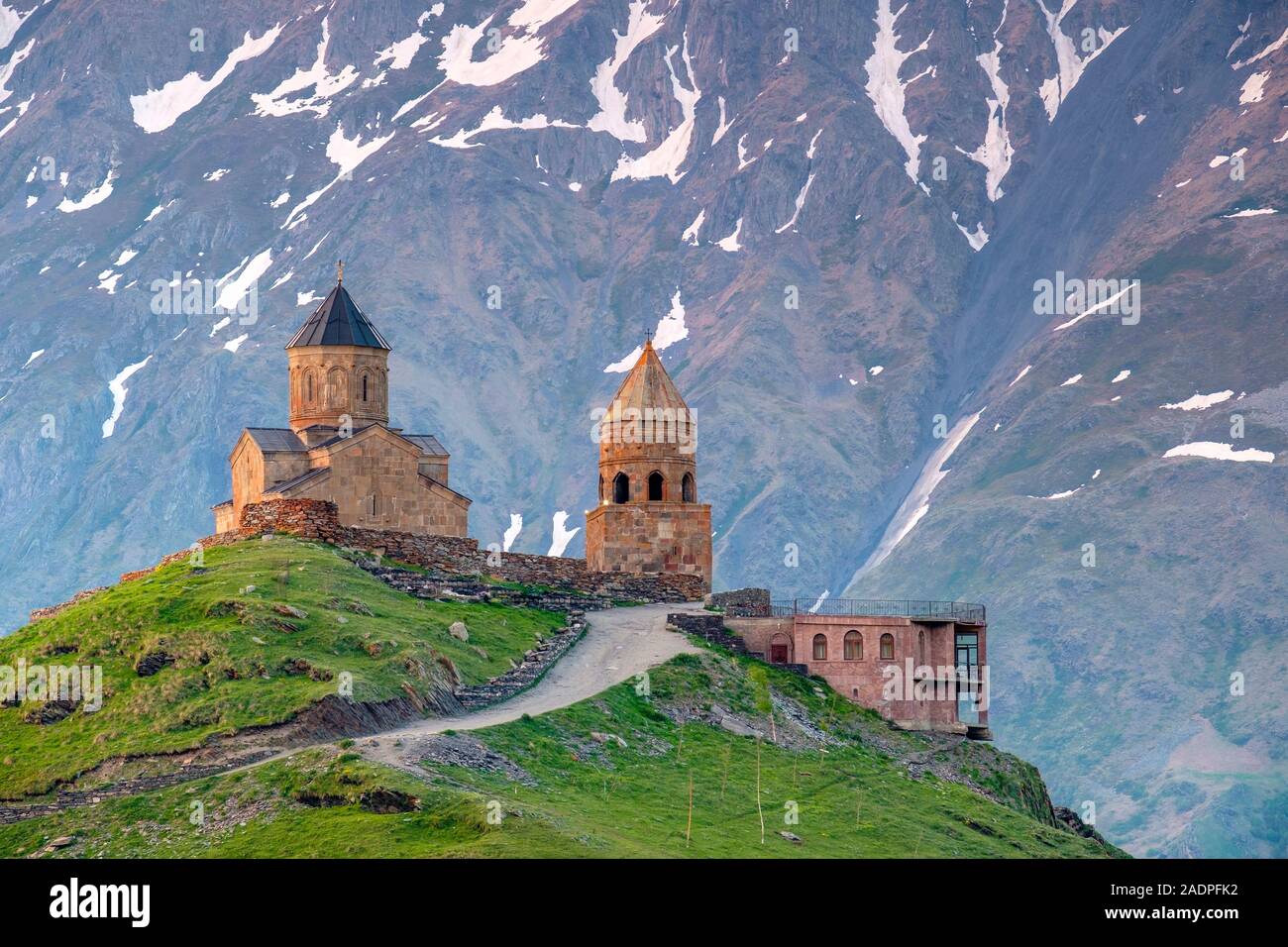 Gergeti Trinity Church, Stepantsminda, Mtskheta-Mtianeti, Georgia Stock ...