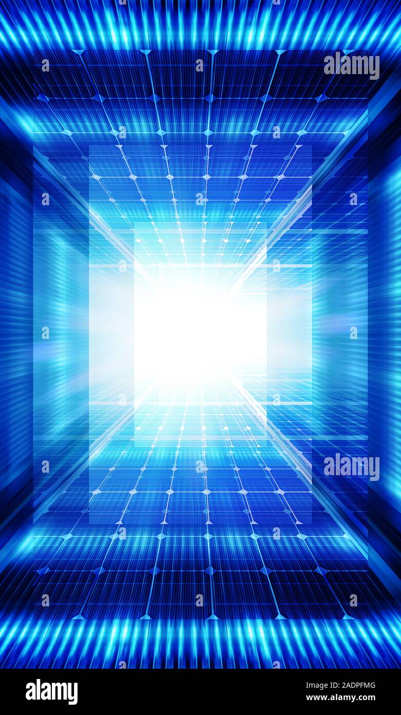 Technology background with transparent geometric shapes like matrix ...