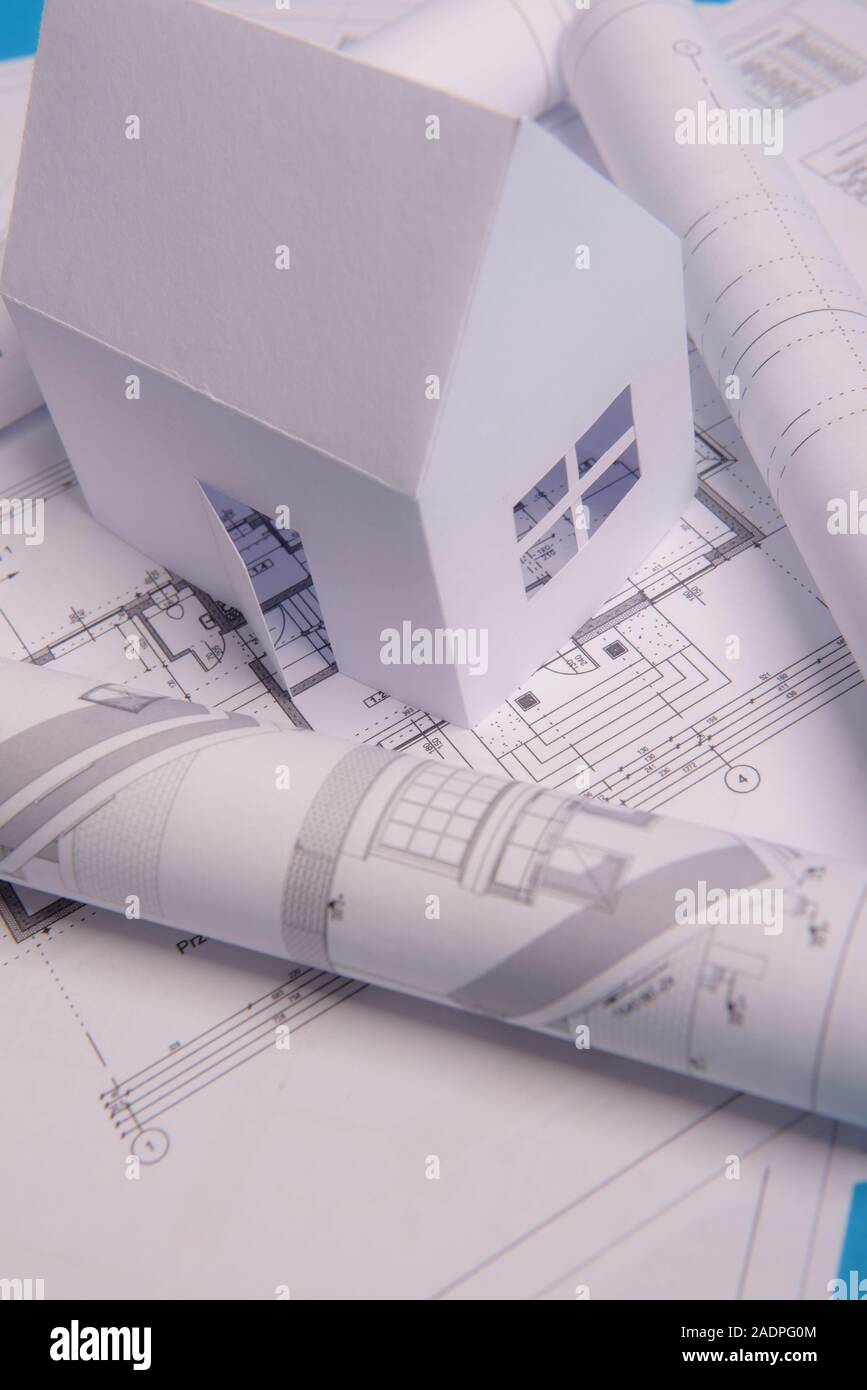 White family paper house, house projects plan and blueprints in the ...