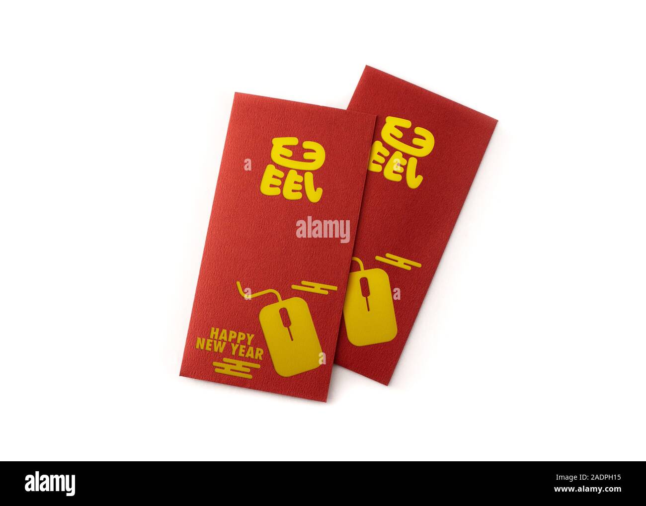 Chinese new year, lucky red pockets, with a symbol of a mouse. Funny ...