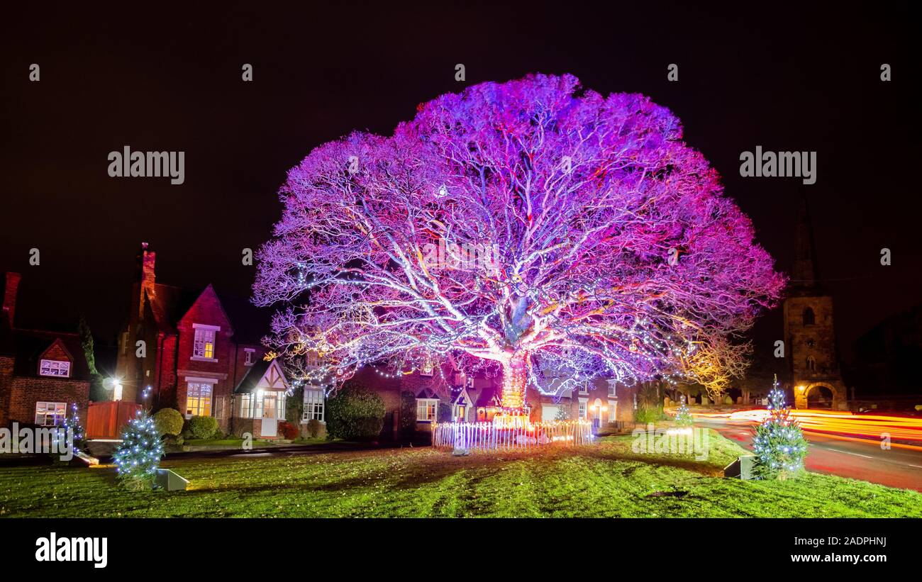 Christmas house lights tree uk hi-res stock photography and images - Alamy
