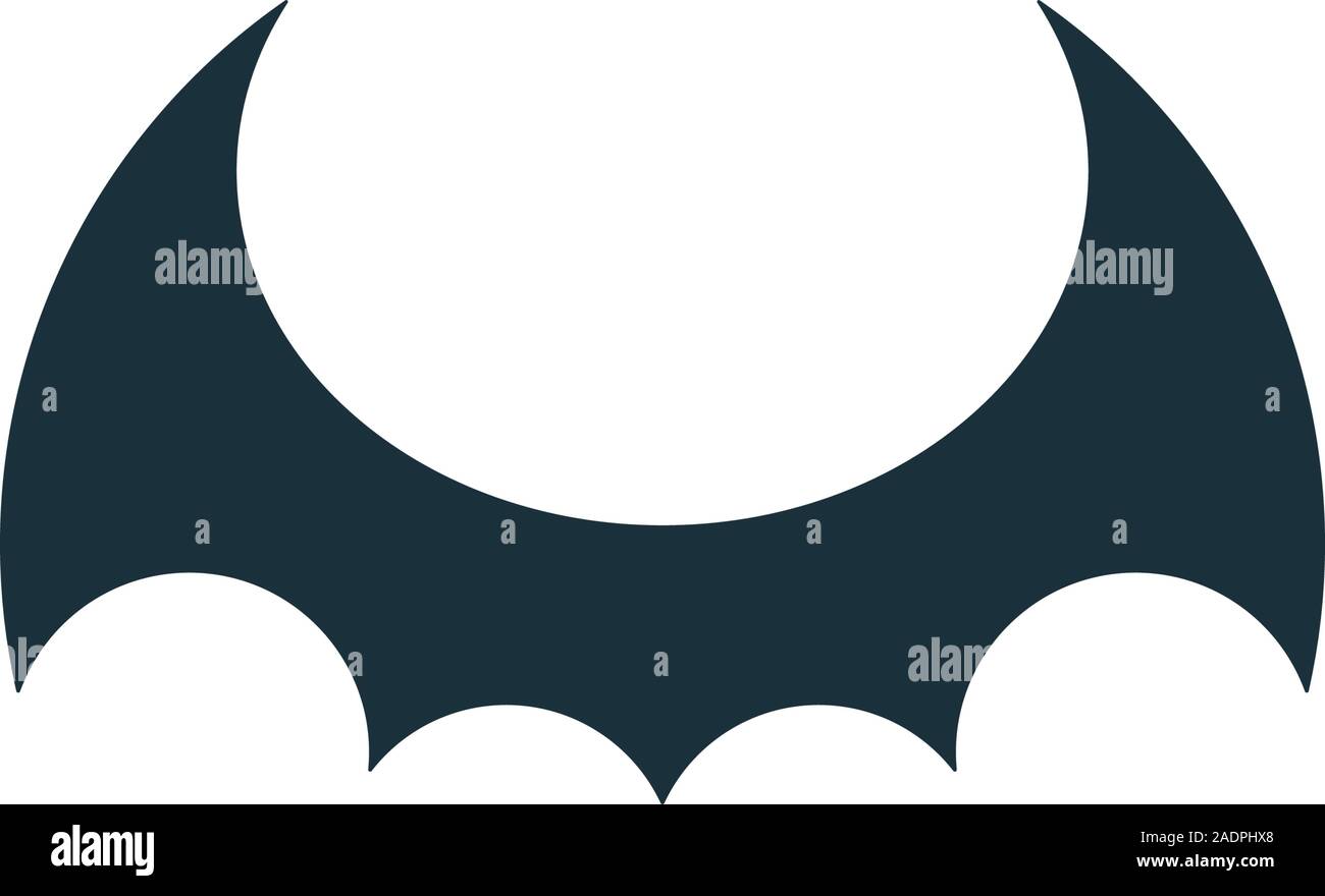 Black bat wings on white background. Dragon wings icon Stock Vector ...