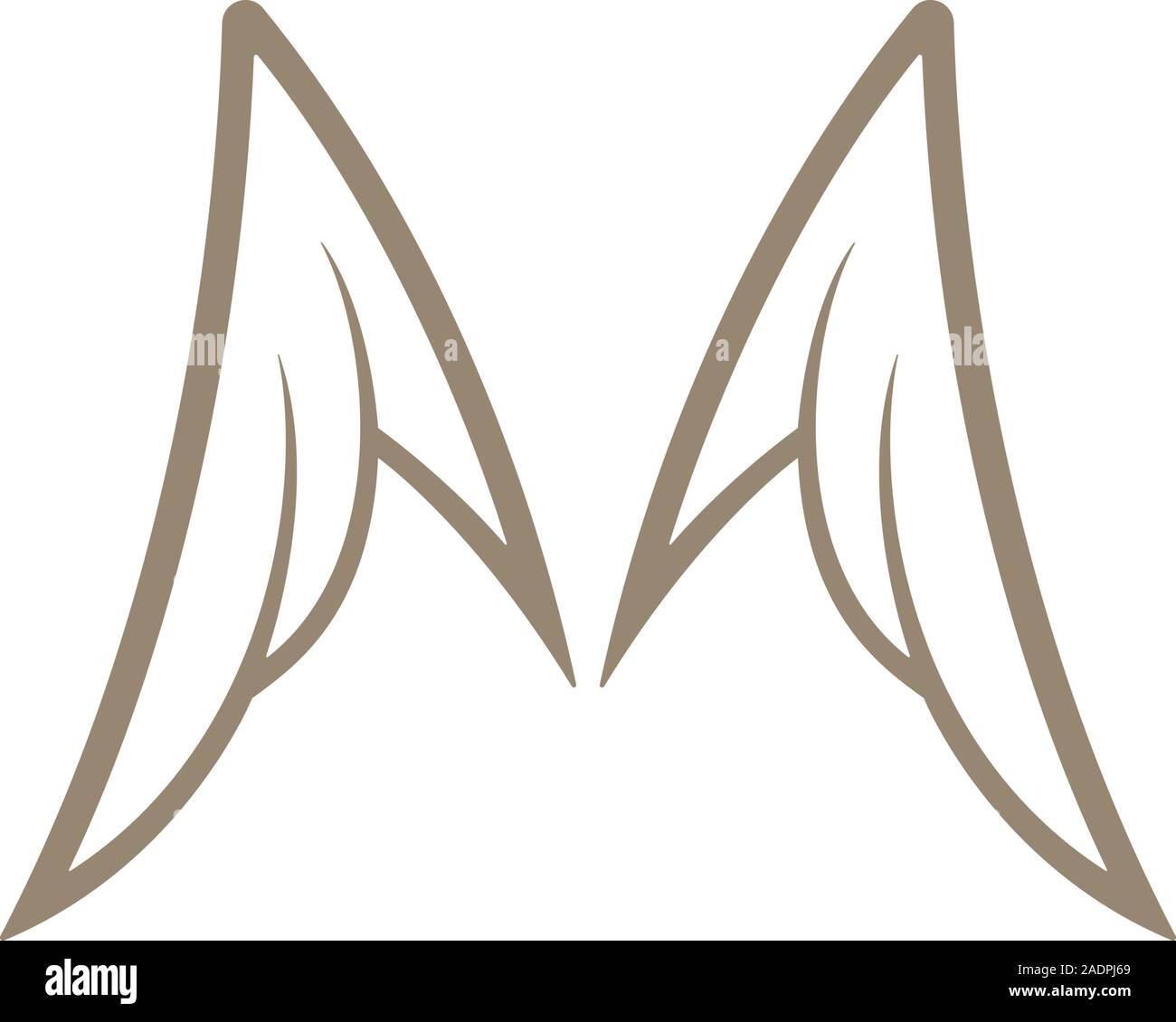 Gold colored angel wings template on white background. Luxury wings ...