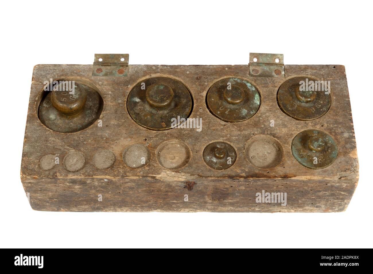 Balance scale counterbalance weights on white background Stock Photo ...