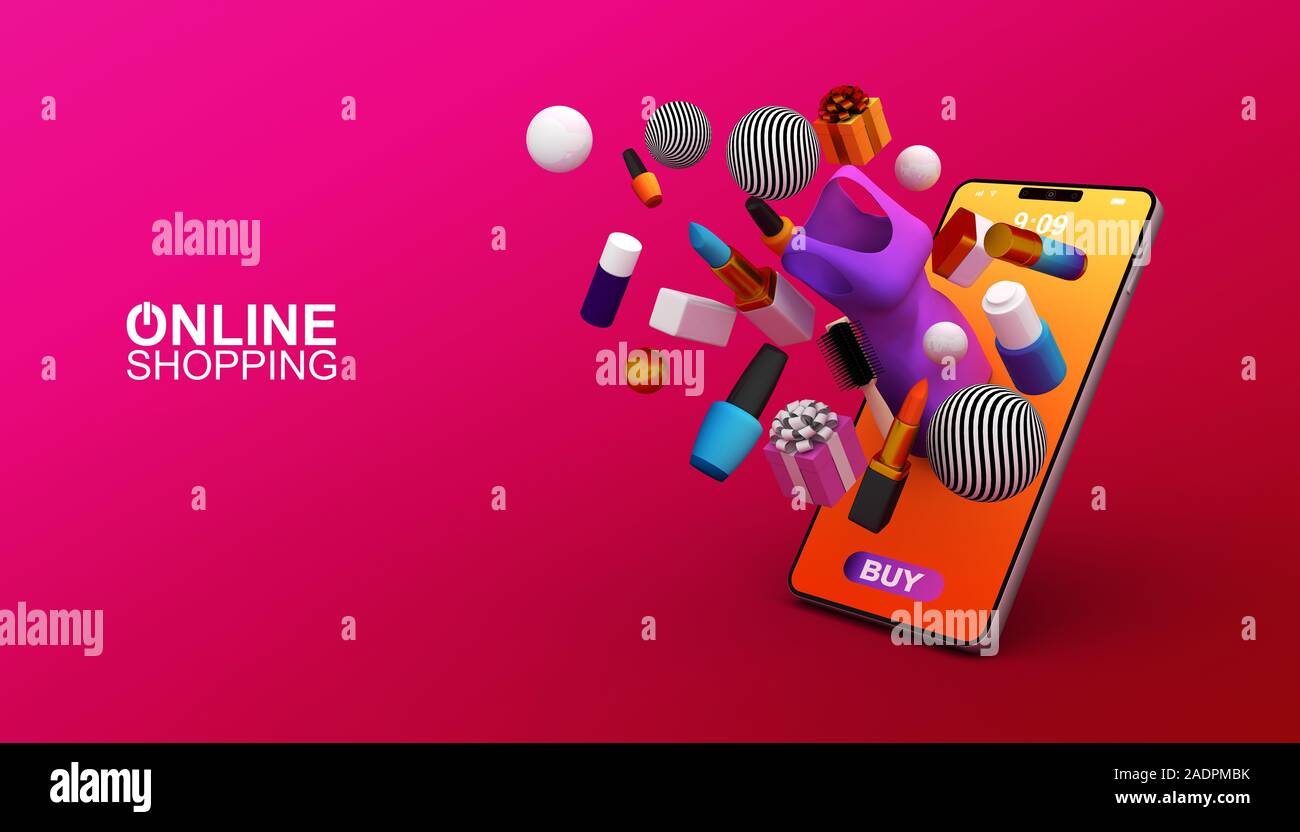 Online shopping mobile application hi-res stock photography and images ...