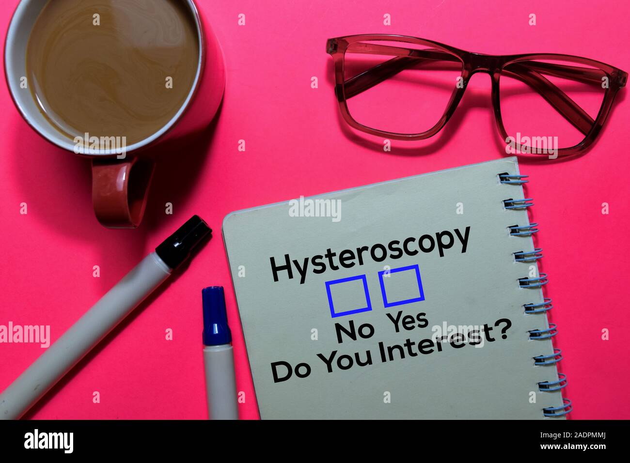 Hysteroscopy, Do You Interest? Yes or No. On office desk background ...