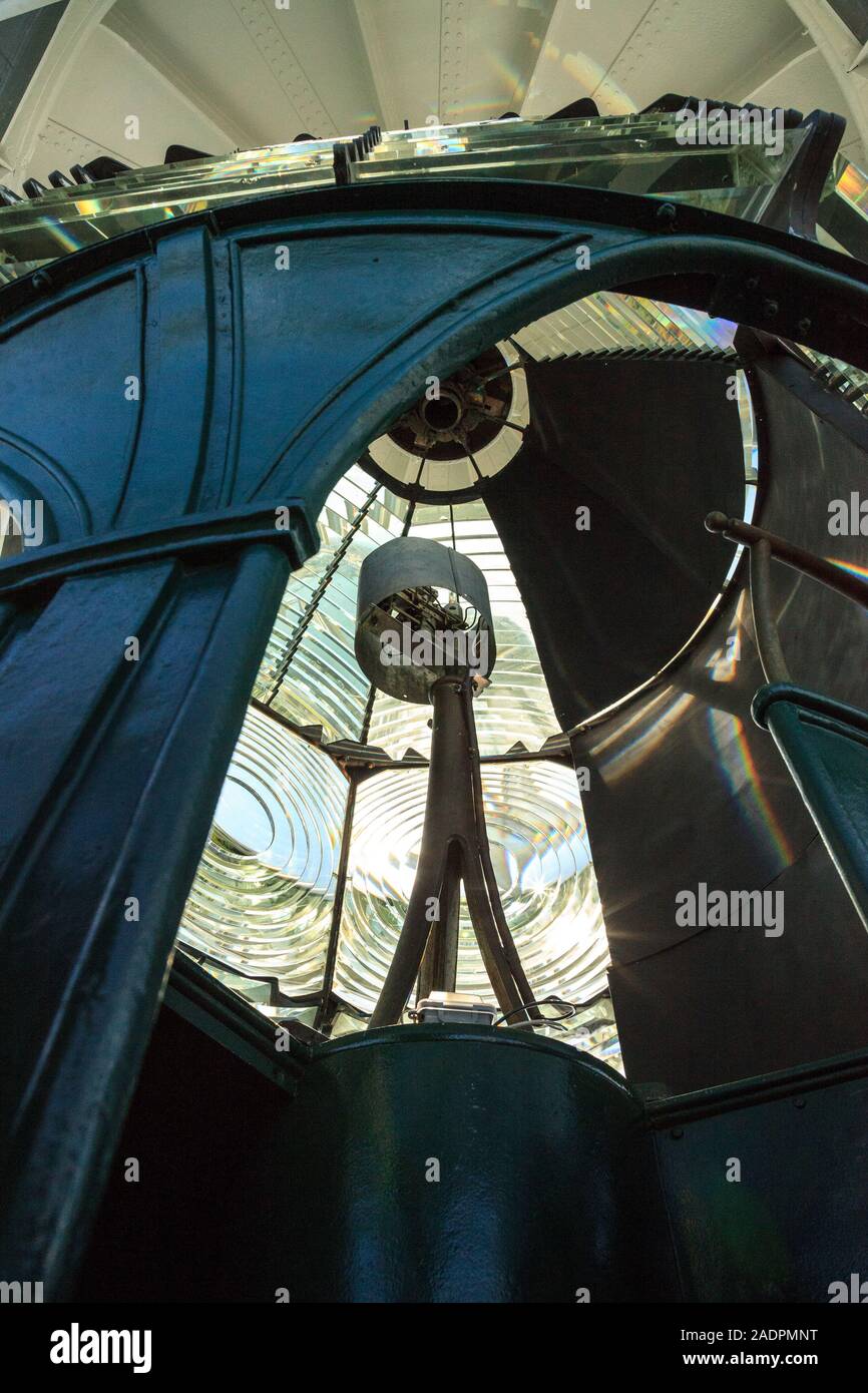 Light at the top of the Jupiter Inlet Lighthouse in Jupiter, Florida ...