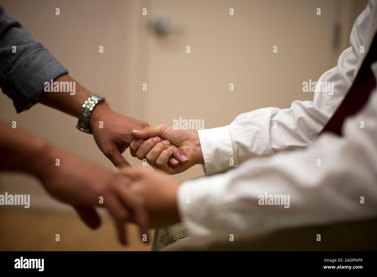 Doctor doing a medical test Stock Photo - Alamy