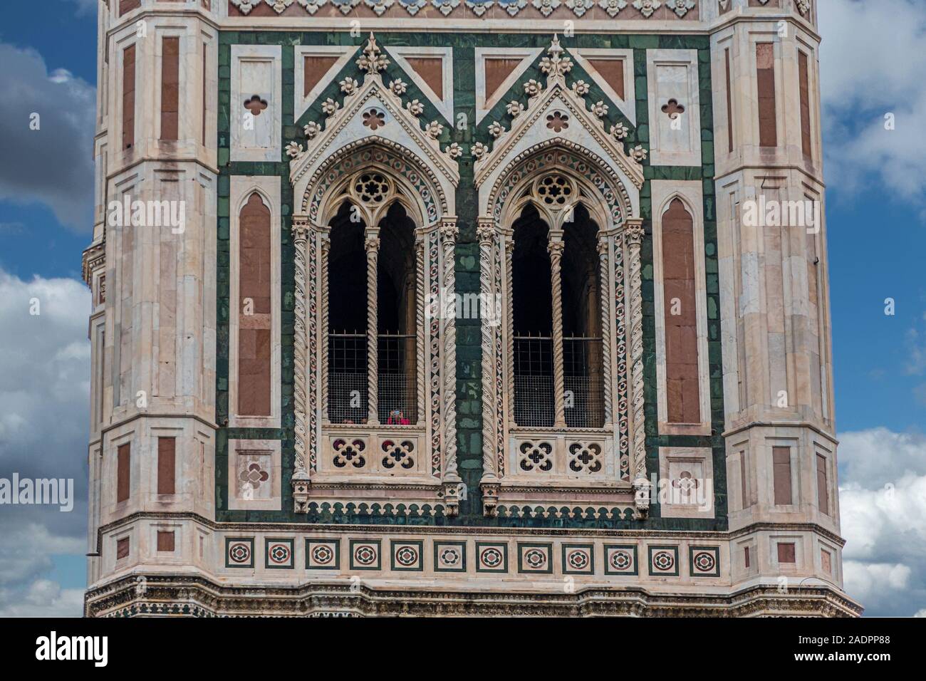Windows in Il Duomo Bell Tower Stock Photo - Alamy