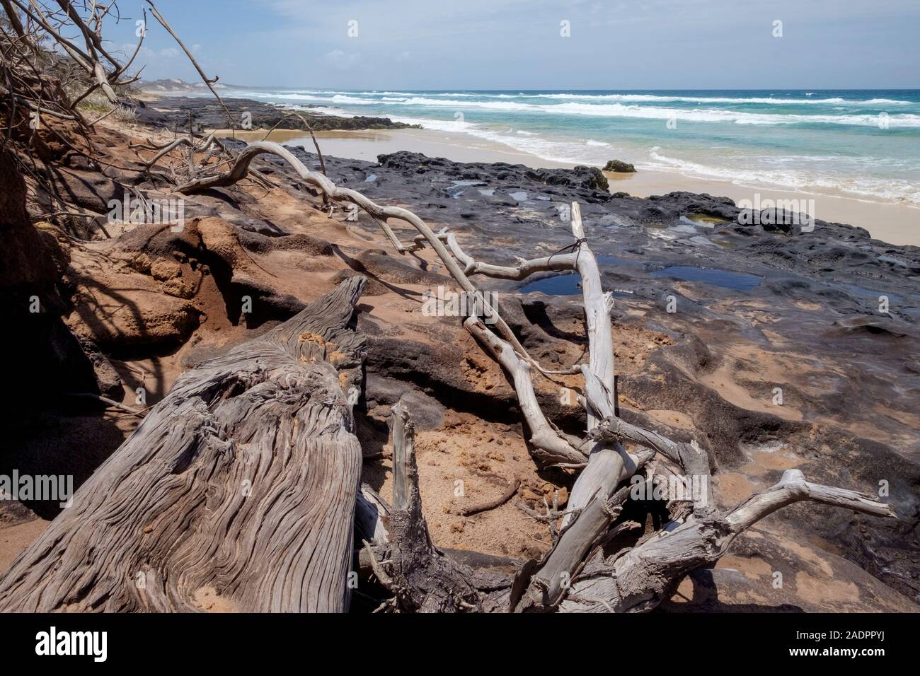 At South Ngkala Rocks - Fraser Island Stock Photo - Alamy