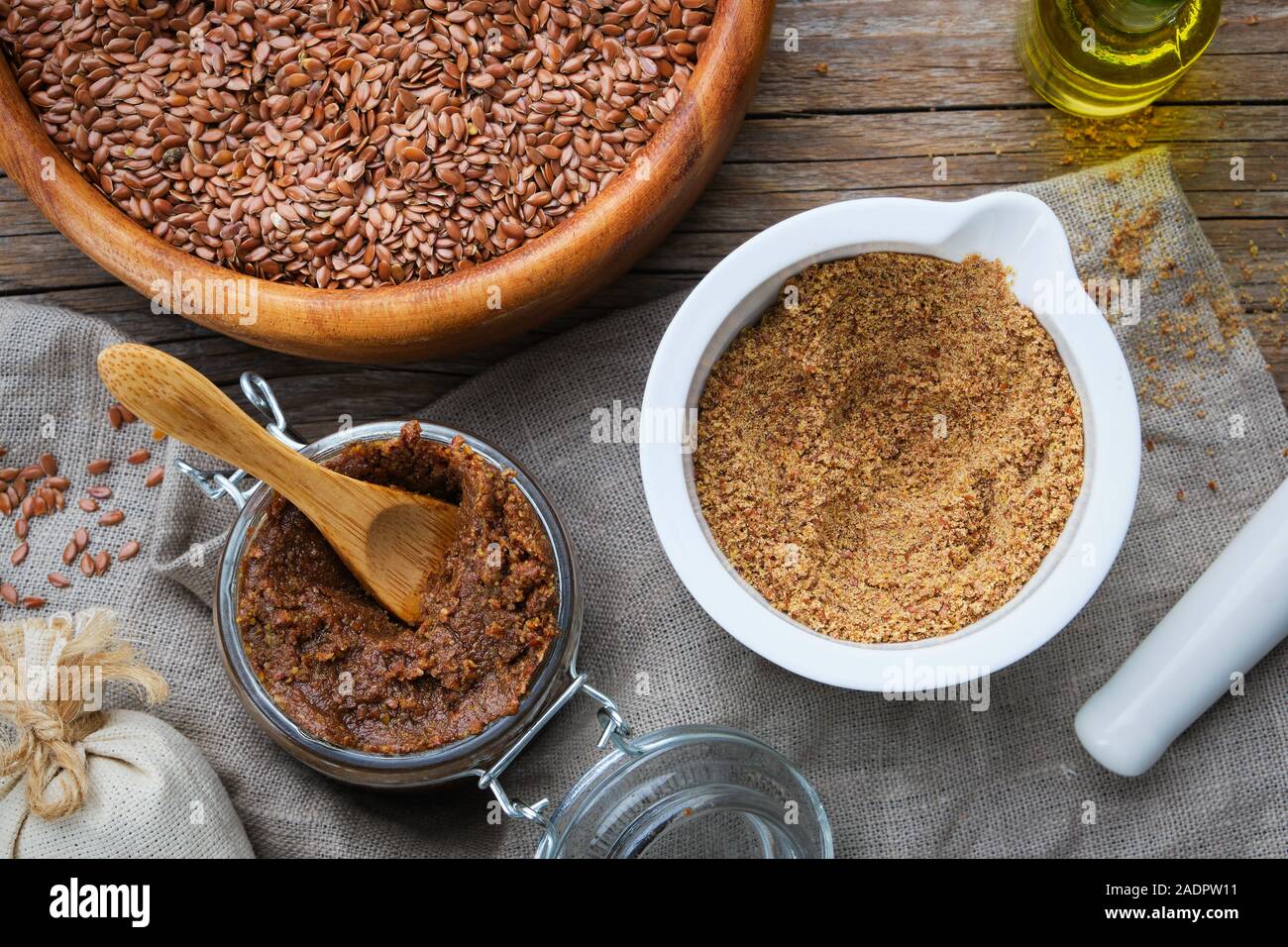 Flaxseed crushed hi-res stock photography and images - Alamy