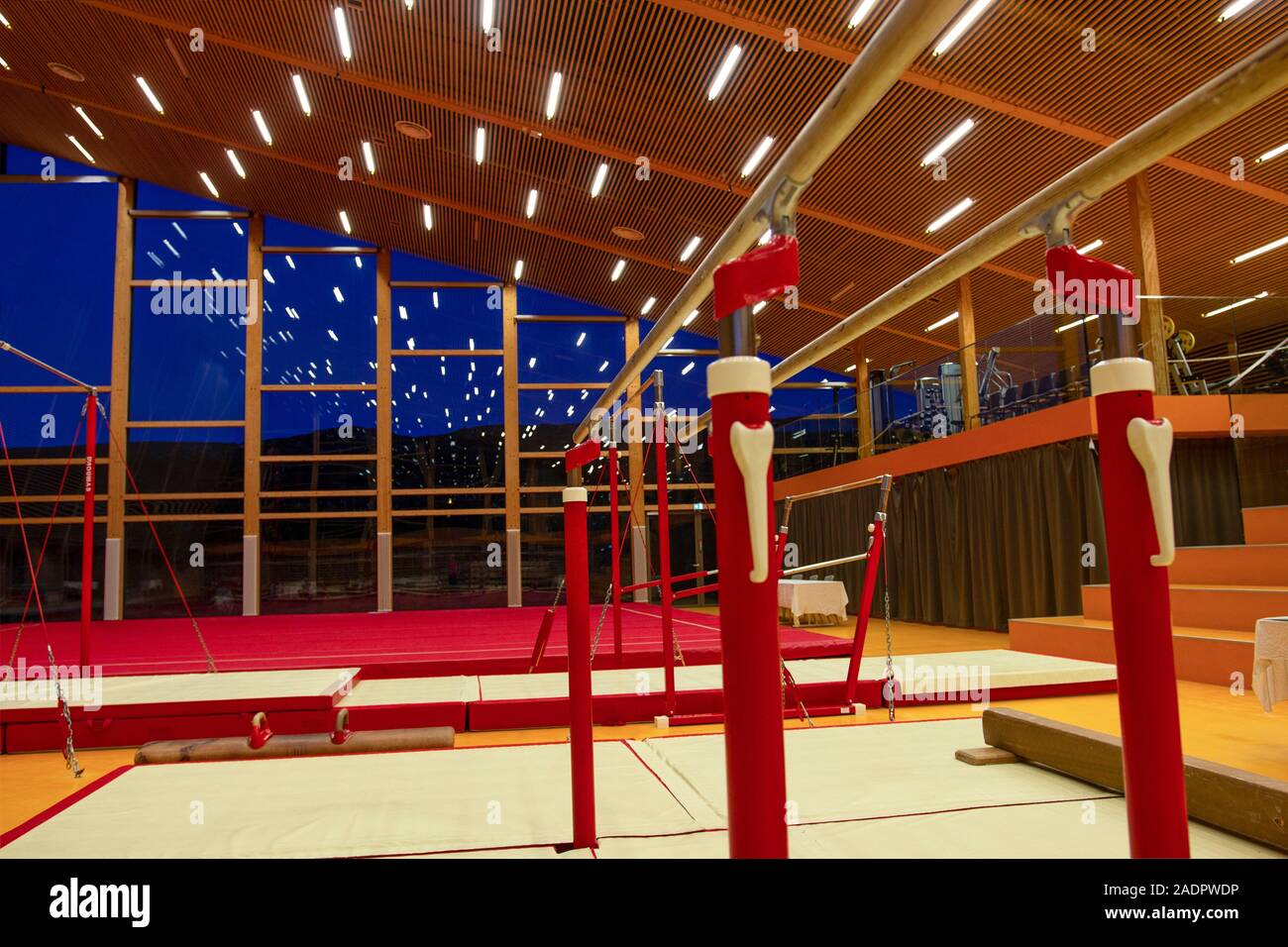 Gymnastic equipment in a gymnastic center Stock Photo - Alamy Gymnastic equipment in a gymnastic center Stock Photo - Alamy