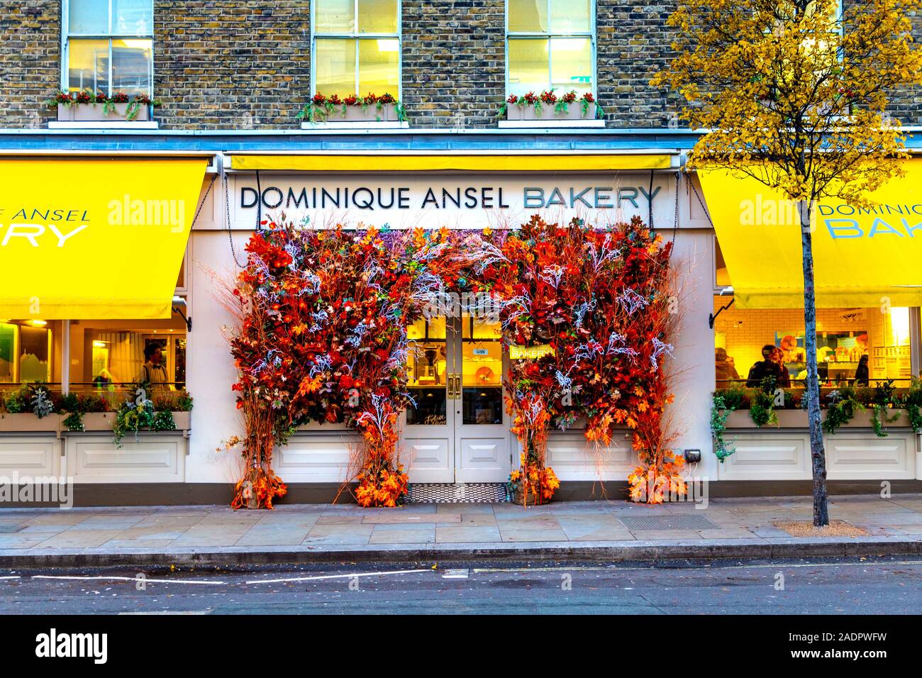 Exterior of Dominique Ansel Bakery in autumn, London, UK Stock Photo ...