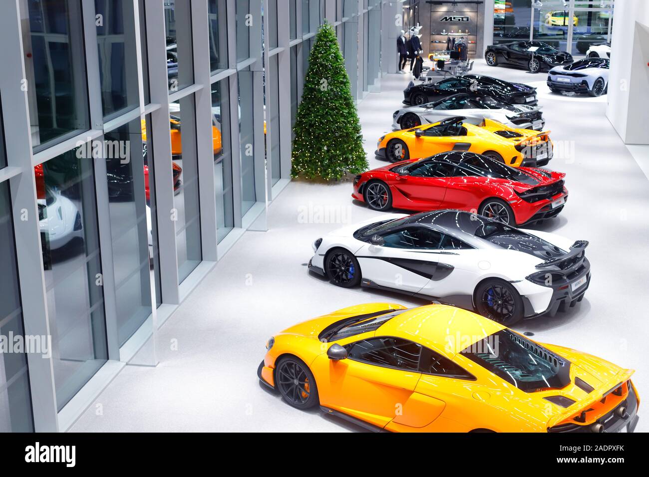 Inside the new Mclaren showroom in Leeds Stock Photo - Alamy
