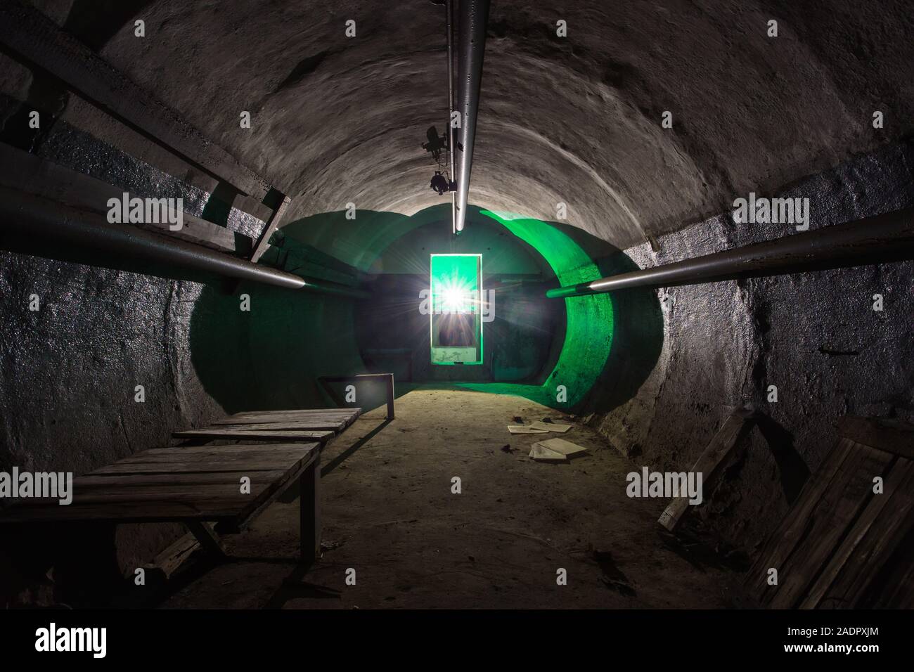 Dark abandoned Soviet bunker, echo of Cold War Stock Photo - Alamy