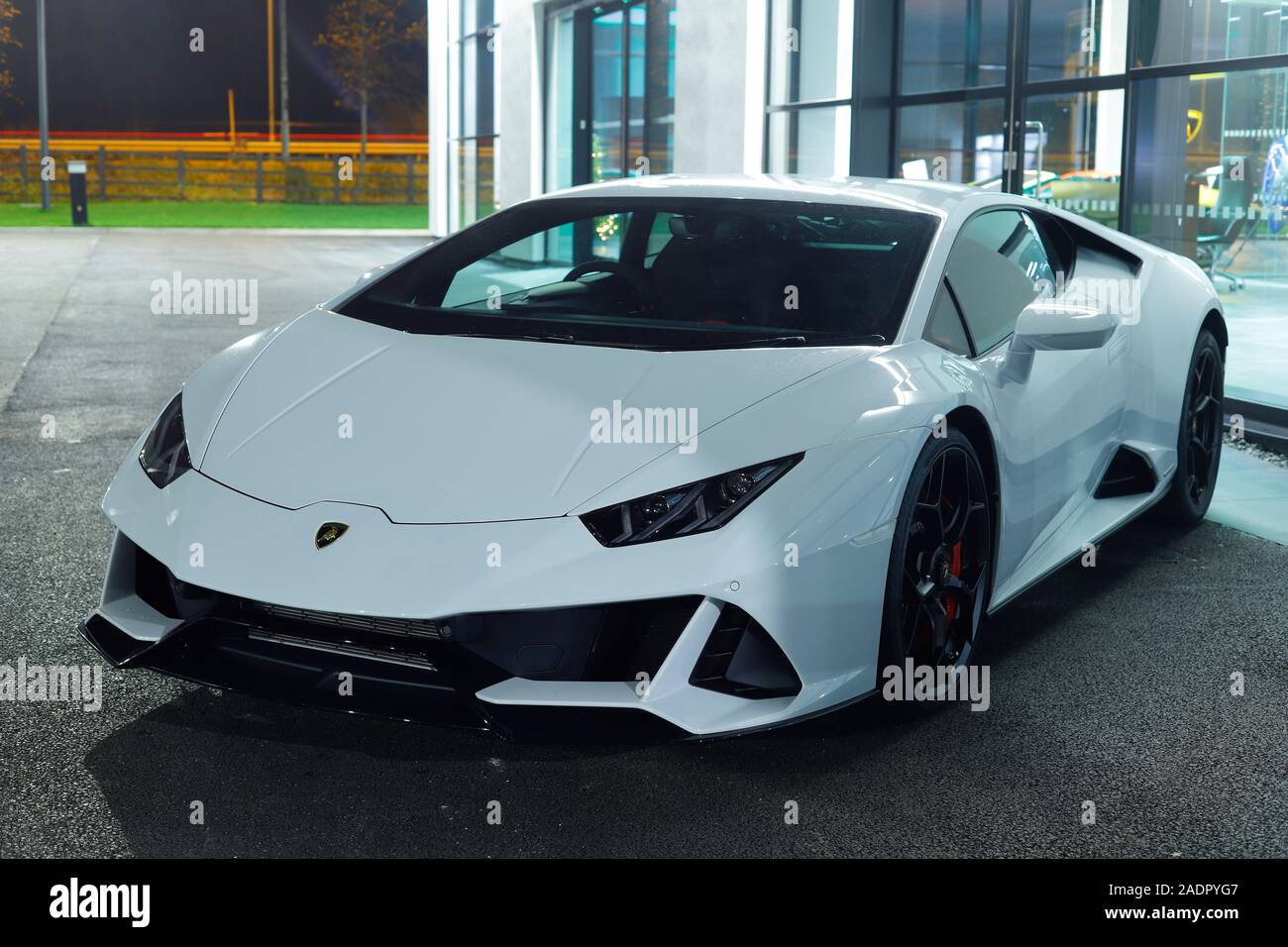 Brand new Lamborghini's at the new Lamborghini dealership in Leeds ...